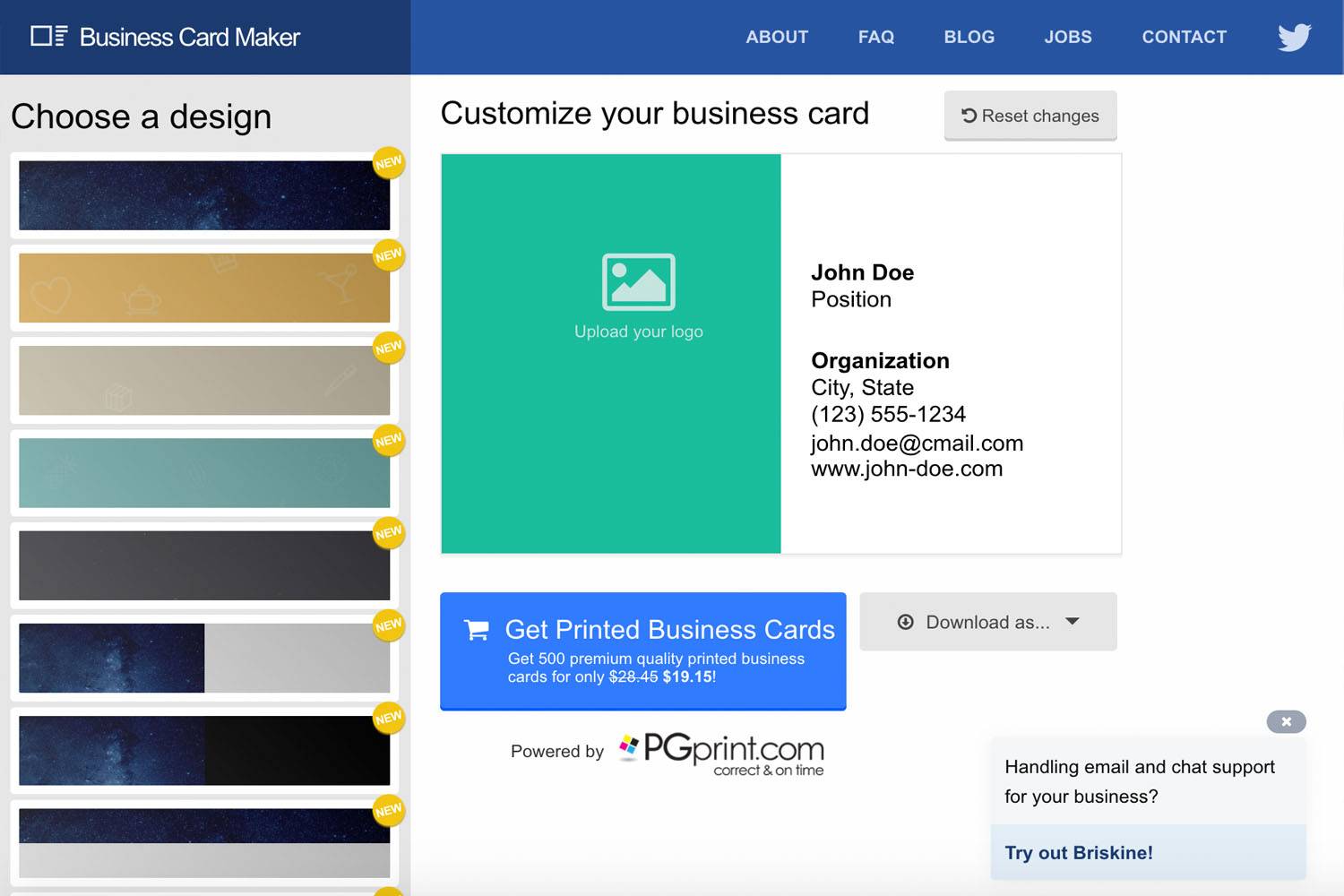 Free Name Card Maker | Namecards.com.sg