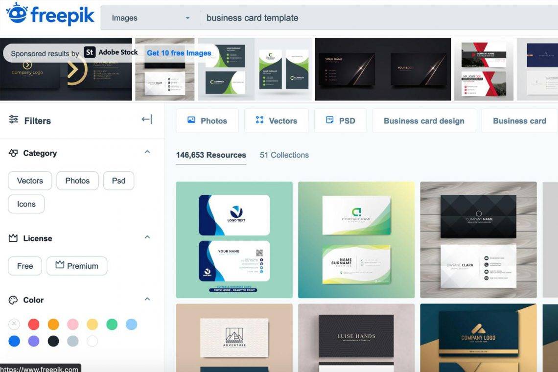 Free Name Card Templates | Namecards.com.sg