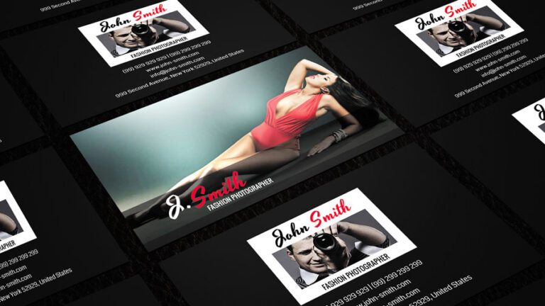 Free Fashion Photographer Name Card Design And Print $34.90