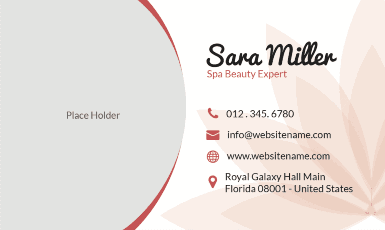 Free Luxury Spa Name Card Design And Print $34.90
