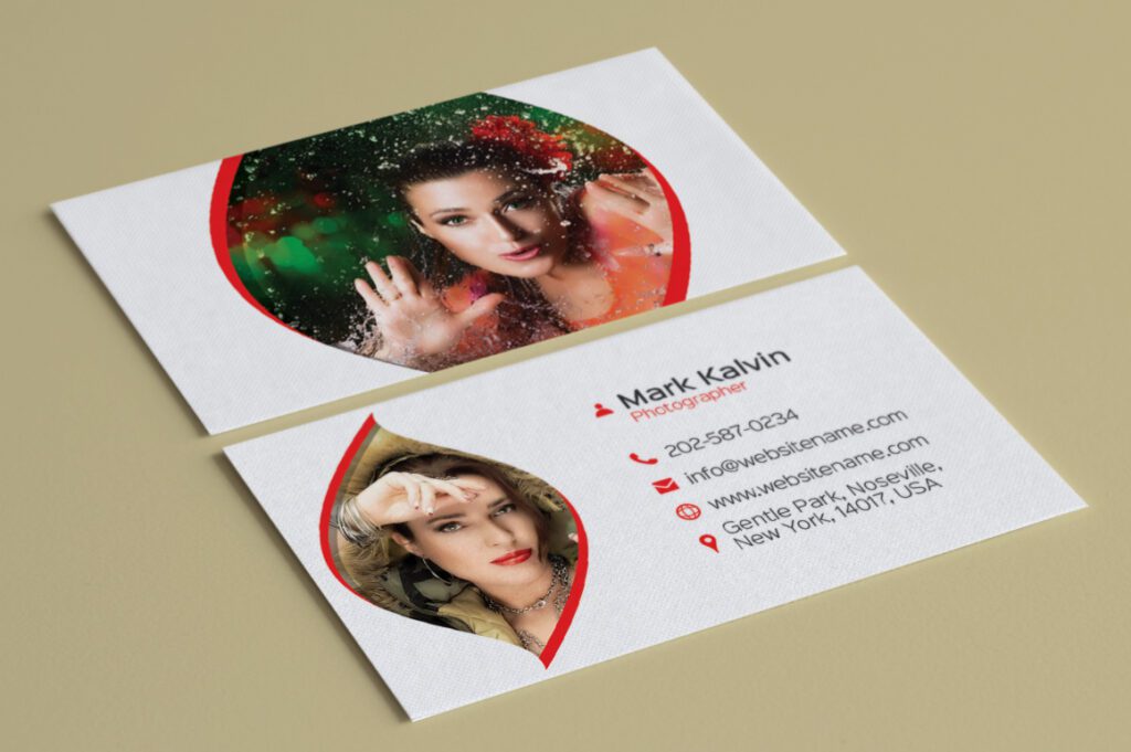 Free Wedding Photographer Name Card Design And Print $34.90