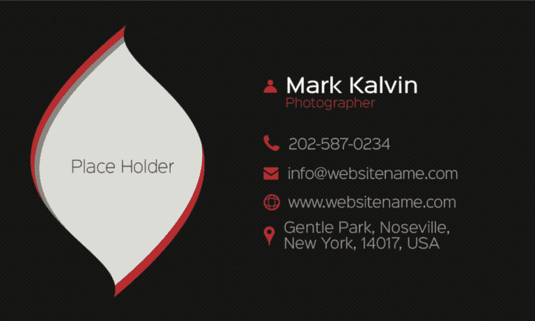 Free Wedding Photographer Name Card Design And Print $34.90